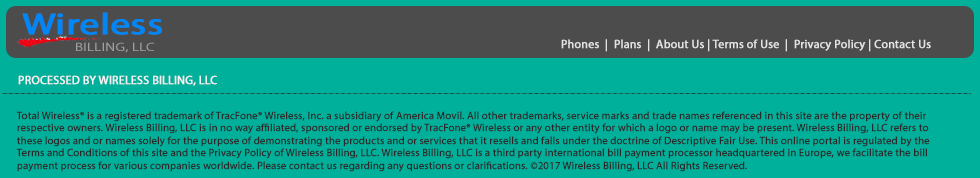 Total Wireless™ Express Bill Payment Form | Total Wireless